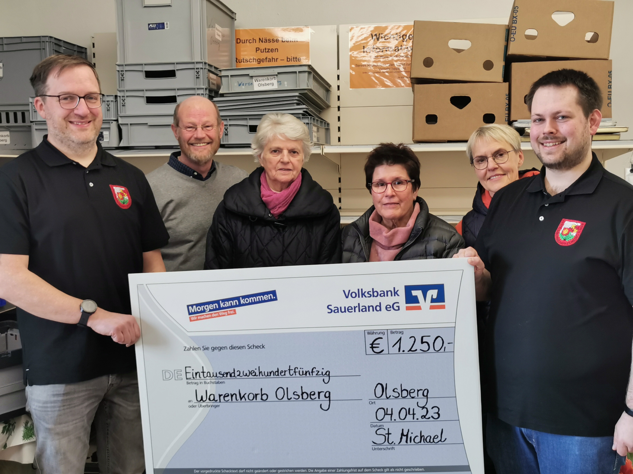 Spende der Schützenbruderschaft St. Michael Olsberg an den Olsberger ...